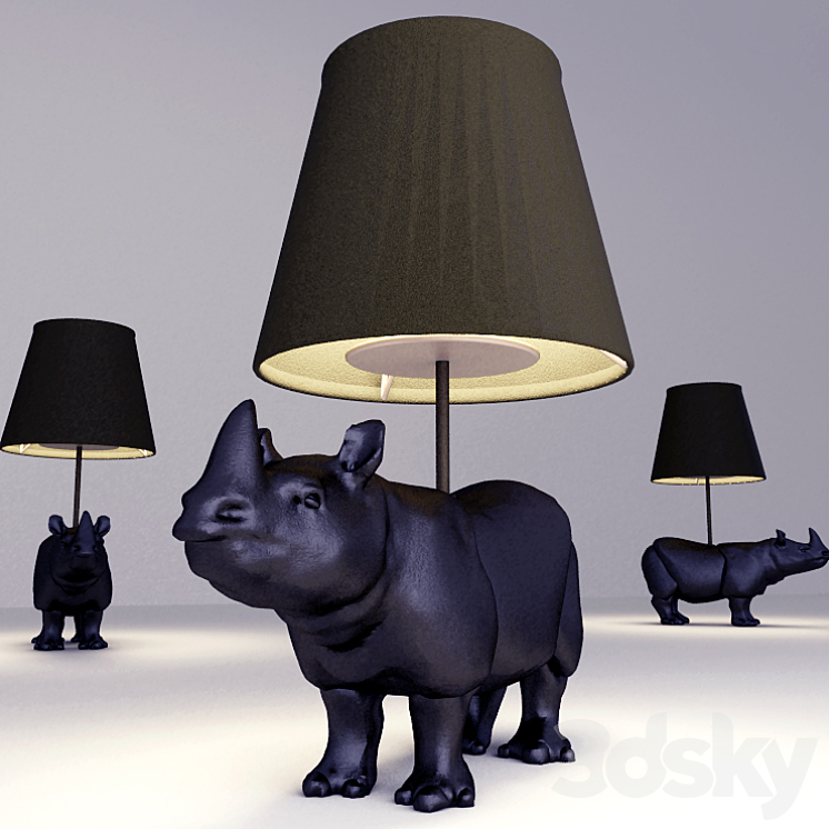 Light rhino - Table lamp - 3D model