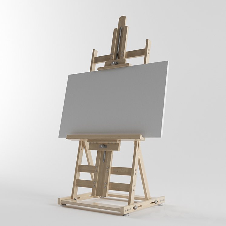 wooden painting stand - Other decorative objects - 3D model