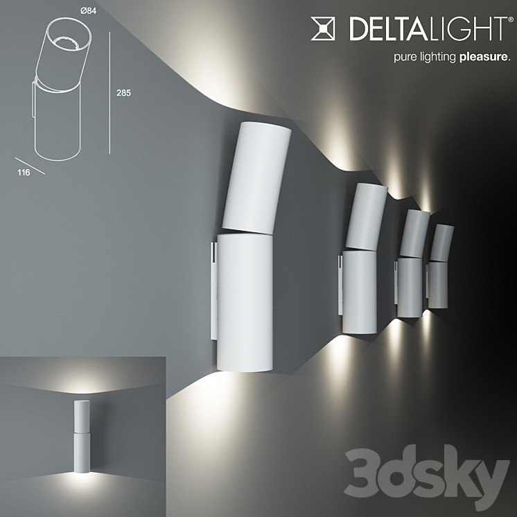 Delta Light Nec Ultra - Wall light - 3D model
