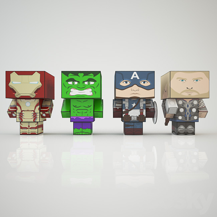 Cubeecraft - The Avengers - Toy - 3D model