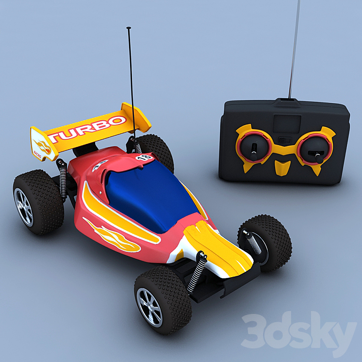 Remote Control Car - Toy - 3D model