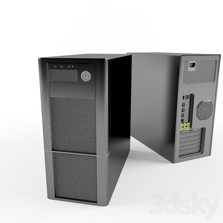 System unit - PC & other electronics - 3D model