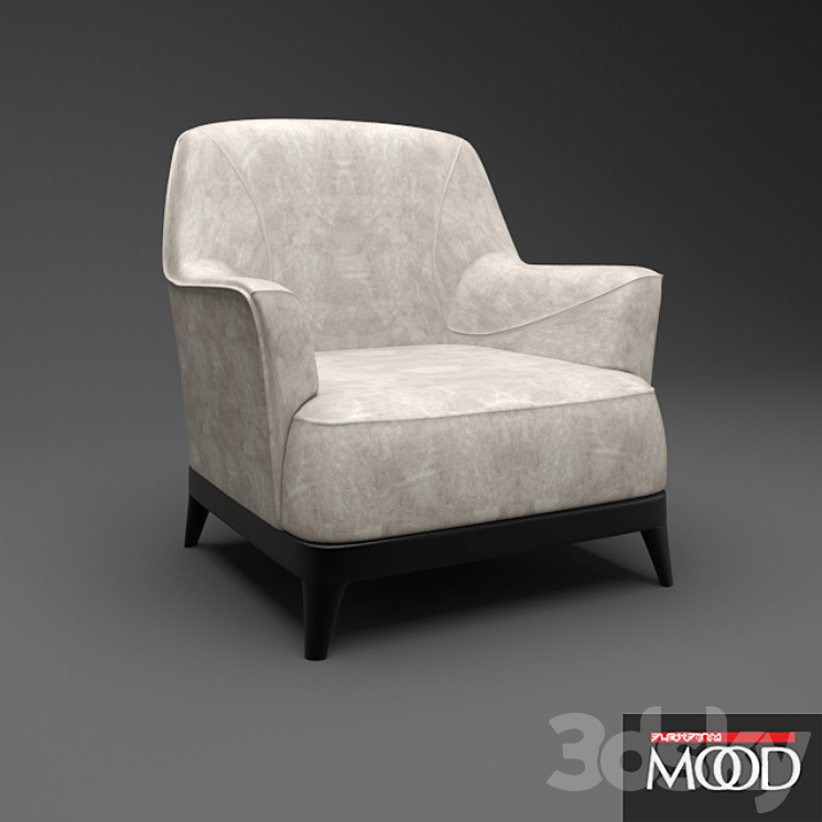 Flexform Mood, Lysandre - Arm chair - 3D model