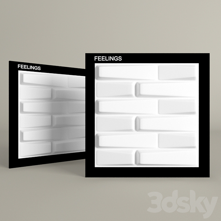 Feelings 3d panel (bamboo) - 3D panel - 3D model