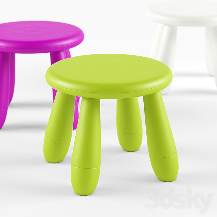 MAMMUT Stool - Table + Chair - 3D model