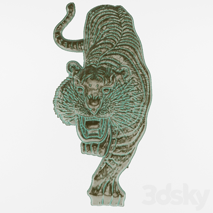 Tiger - Decorative plaster - 3D model