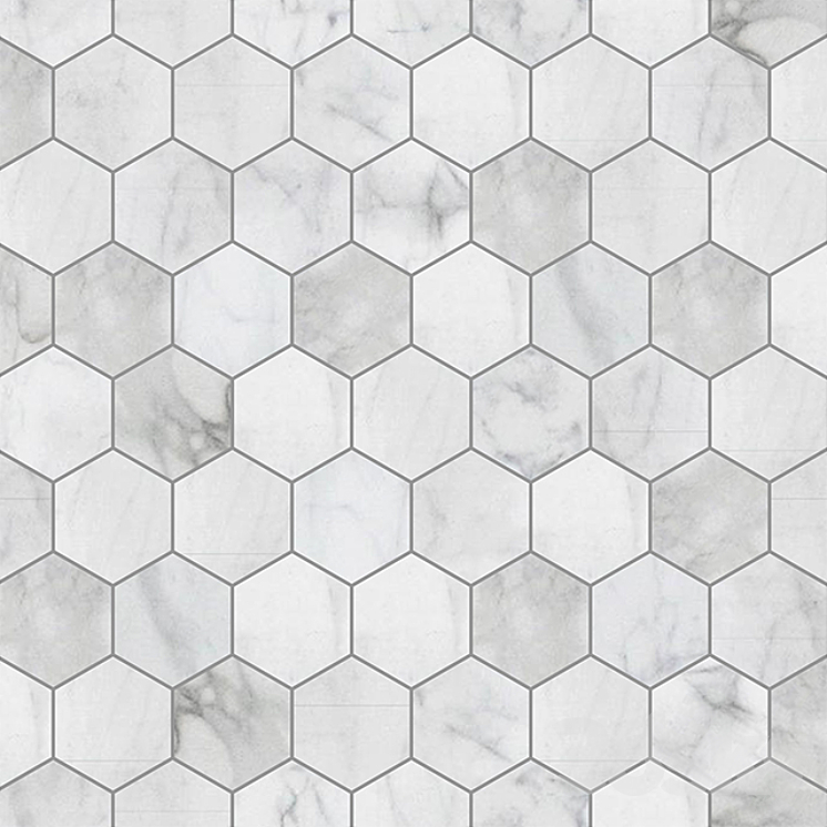 Ceramic-marble-gexagon - Tile - 3D model