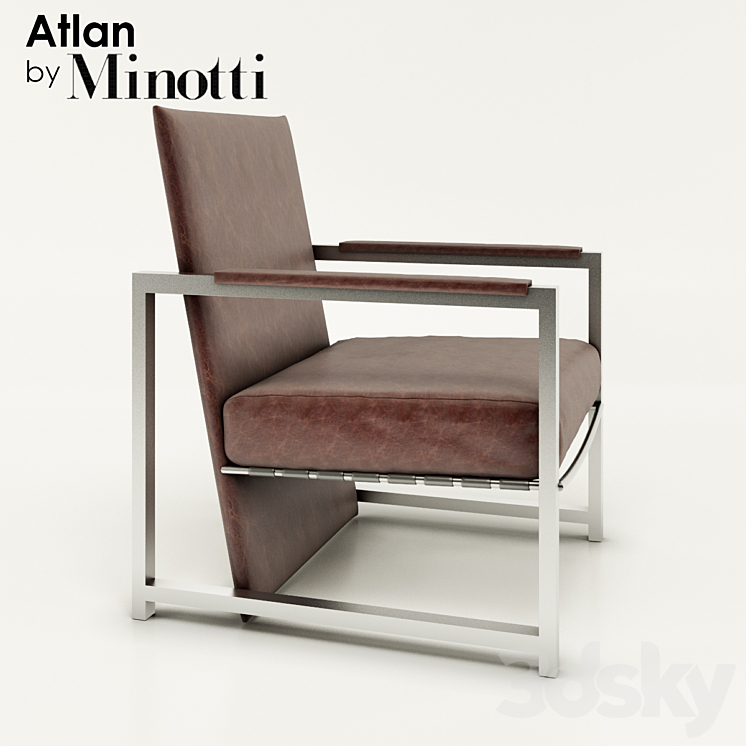 Minotti_Atlan Armchair - Arm chair - 3D model