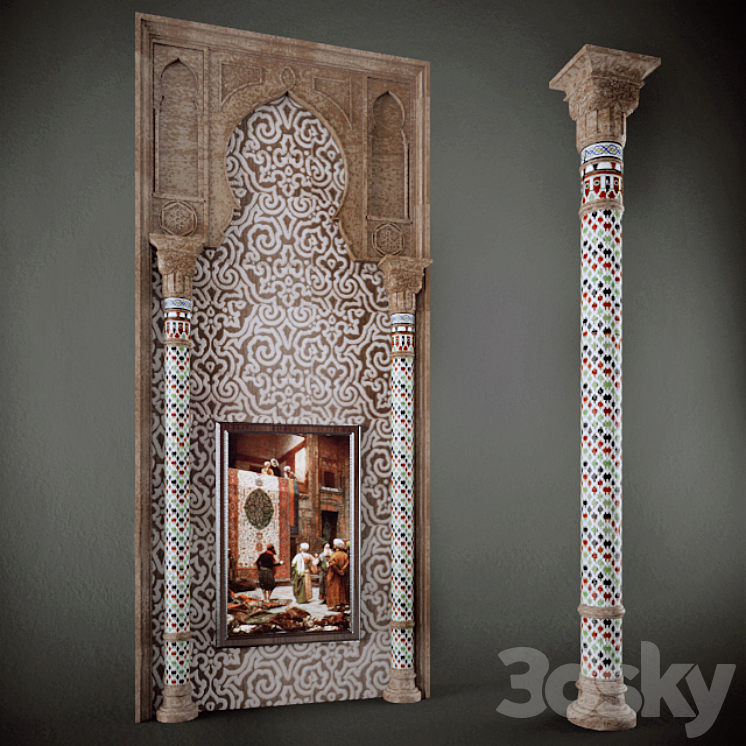 Andalus Arch - Decorative plaster - 3D model