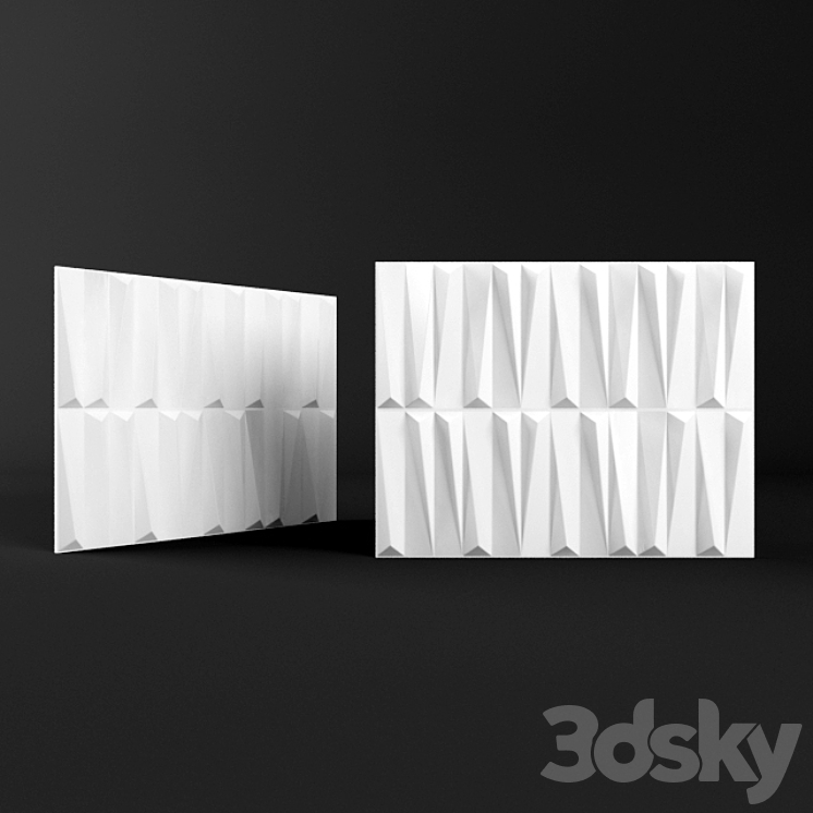 Glass 3d panel (bamboo) - 3D panel - 3D model