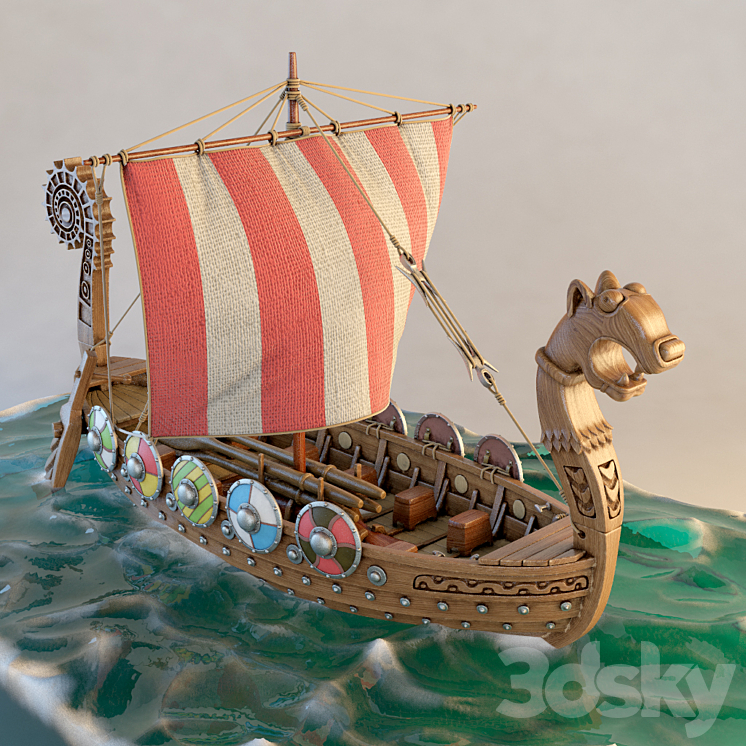 Drakkar I - Water Transport - 3D model