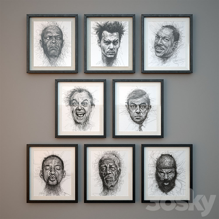 Vince Lowe, project "Faces" - Frame - 3D model
