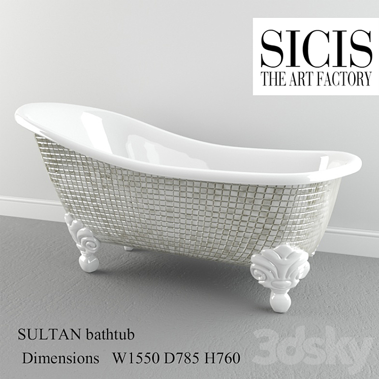 SICIS Sultan bathtub - Bathtub - 3D model