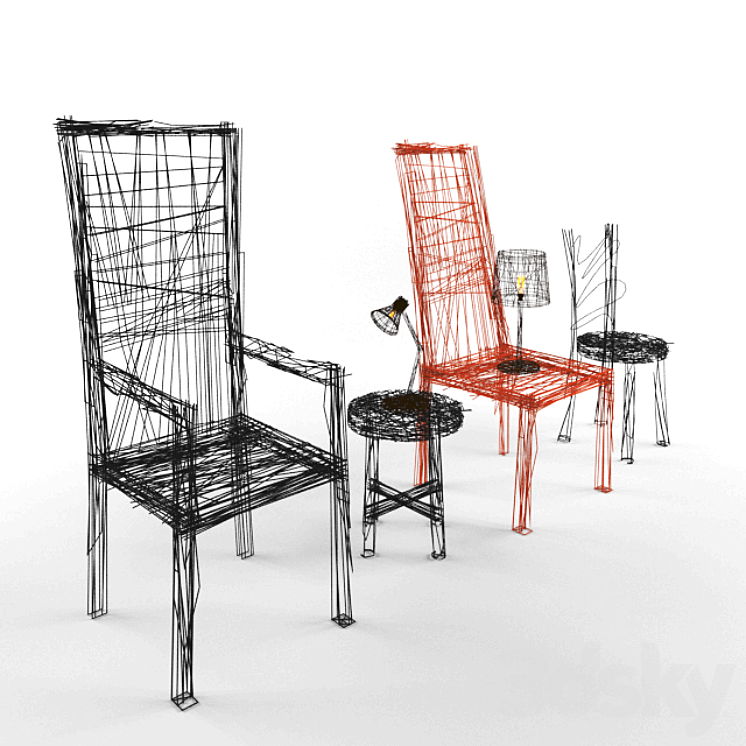 drawing_series - Chair - 3D model