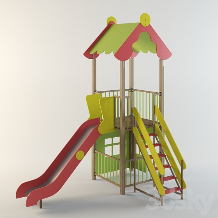 Children slide - Playground - 3D model