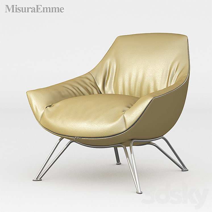 Armchair MisuraEmme, Florentia - Arm chair - 3D model