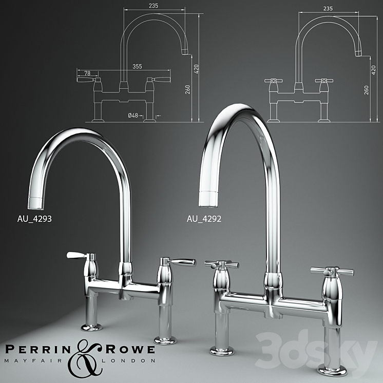 Contemporary Kitchen Taps - Faucet - 3D model