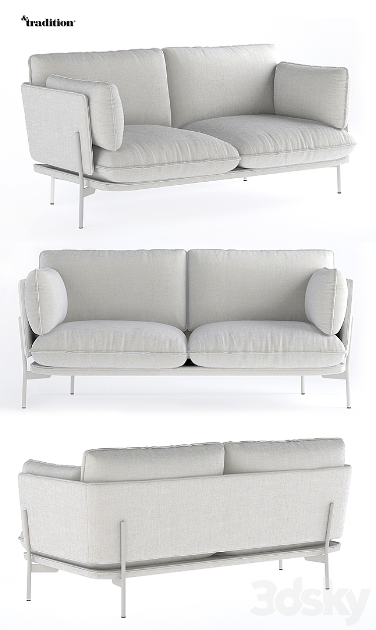 Andtradition cloud 2 Seater sofa - Sofa - 3D model