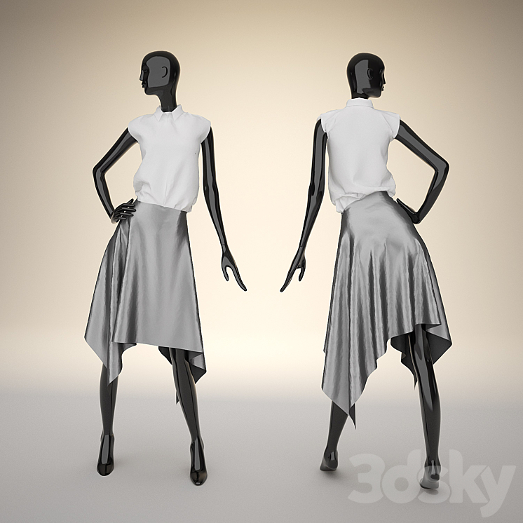 mannequin - Сlothes and Footwear - 3D model