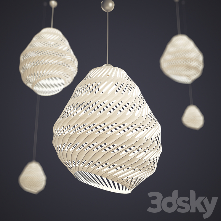 Parametric lamp - Pendant light - 3D model