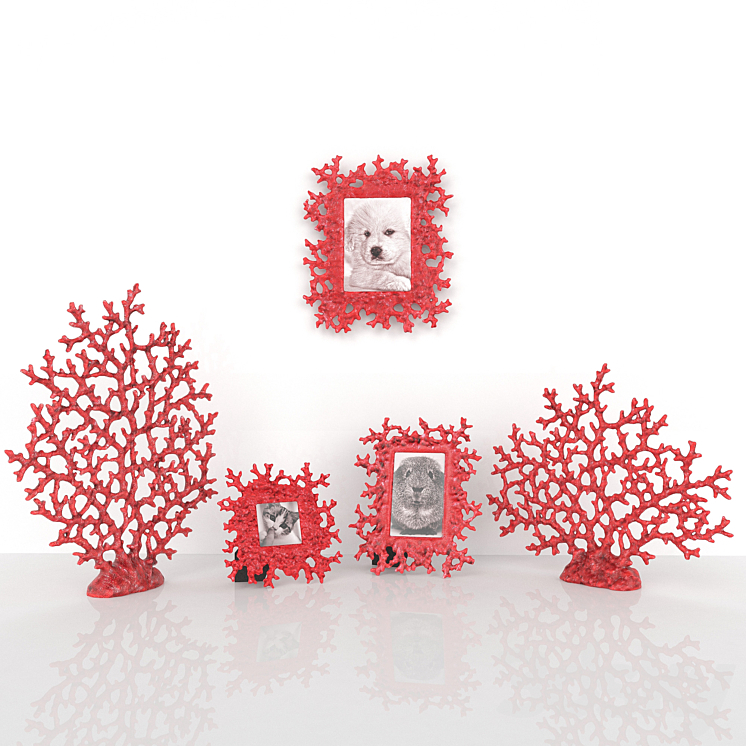 «Red Coral Set» - Other decorative objects - 3D model