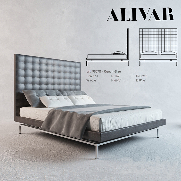 Alivar Boss 170 - Bed - 3D model