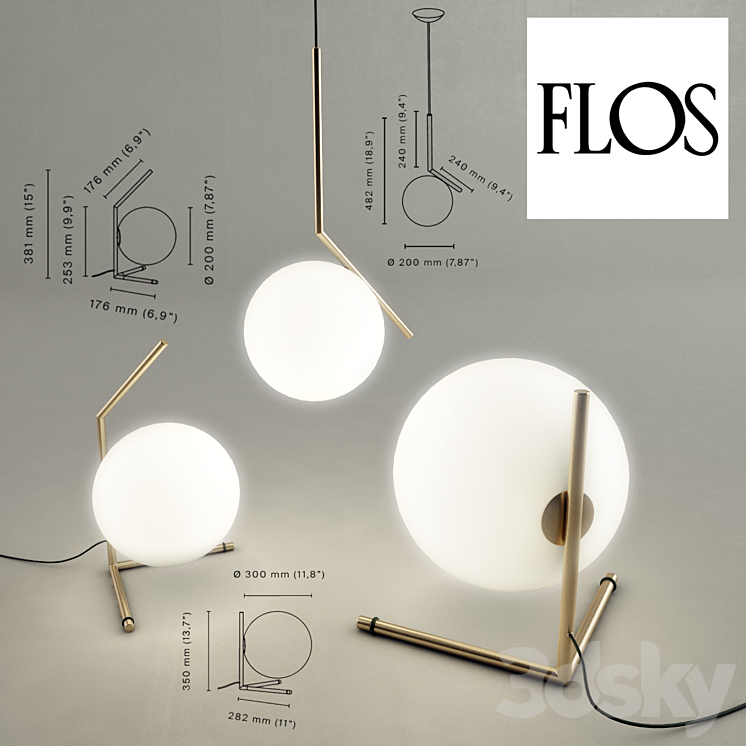 IC Light by Flos - Table lamp - 3D model