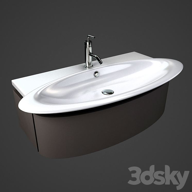 E4436 Suspension sink-countertop Jacob Delafon Presquile - Wash basin ...