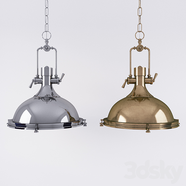LIGHT T2 CHROME LOFT STEAMPUNK SPOTLIGHT - Pendant light - 3D model