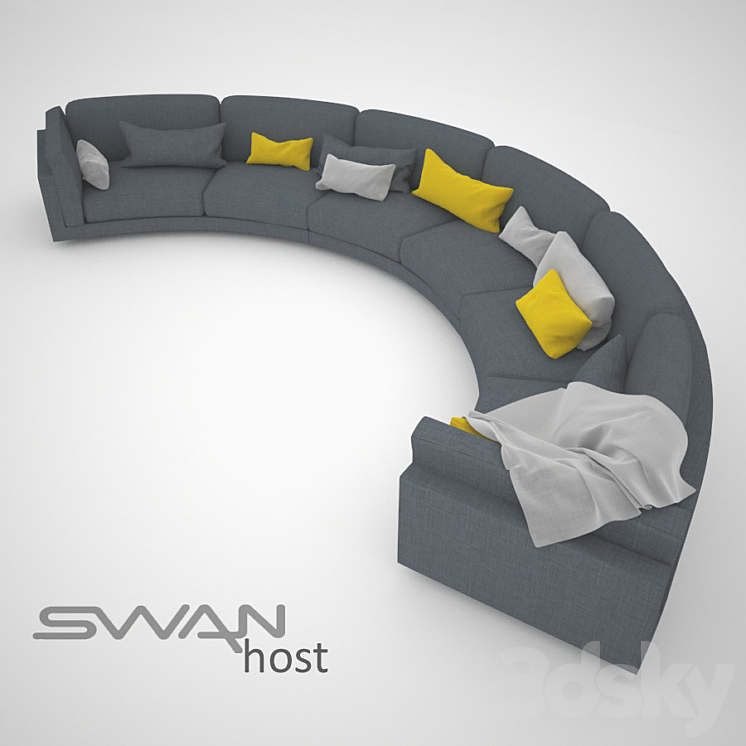 Radius sofa SWAN Host - Sofa - 3D model