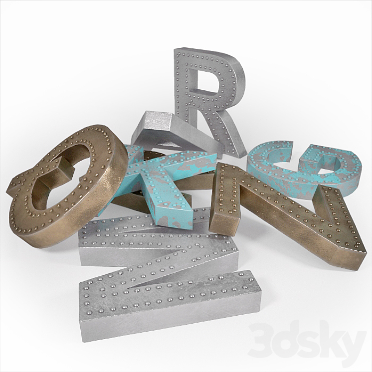 Decorative Letters Loft - Other decorative objects - 3D model