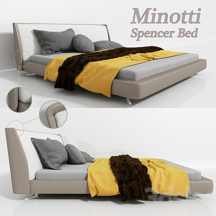 Spancer bed - Bed - 3D model