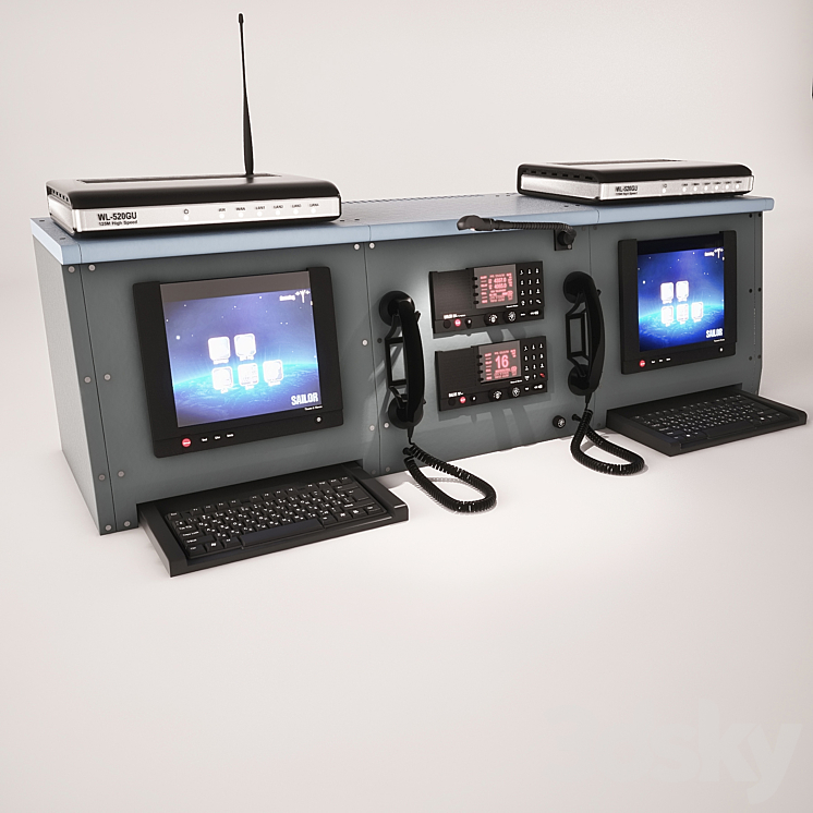 SAILOR GMDSS Series 6000 - PC & other electronics - 3D model