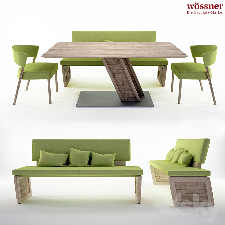 Wossner_Cambio - Table + Chair - 3D model