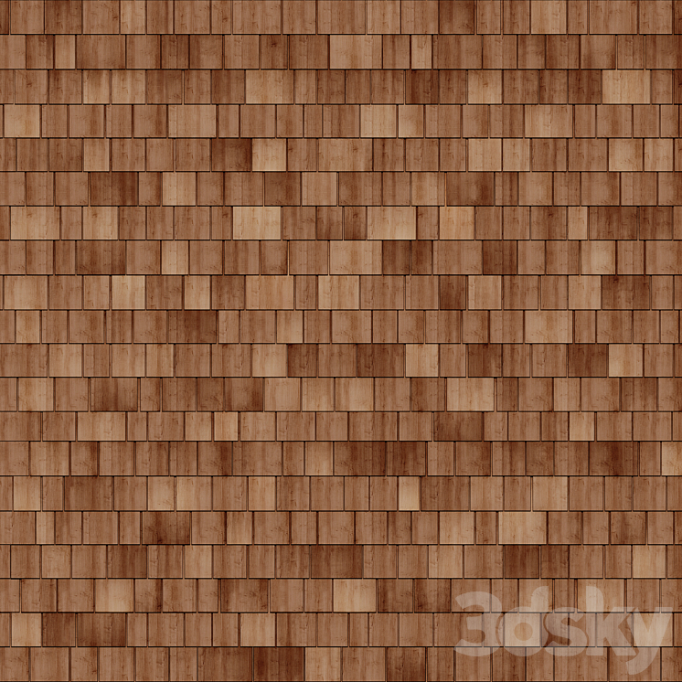 Shingle - Wood - 3D model