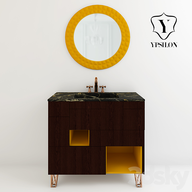 Set Ypsilon / Hampton XS - Bathroom furniture - 3D model