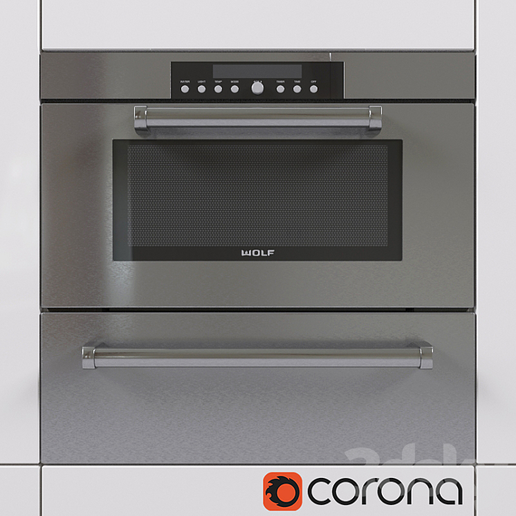 WOLF STEAM OVEN & WARMING DRAWER - Kitchen appliance - 3D model
