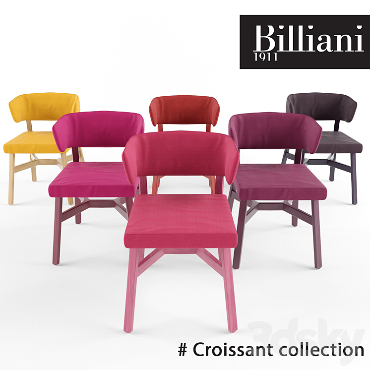 BILLIANI Croissant collection 571 x7 - Chair - 3D model