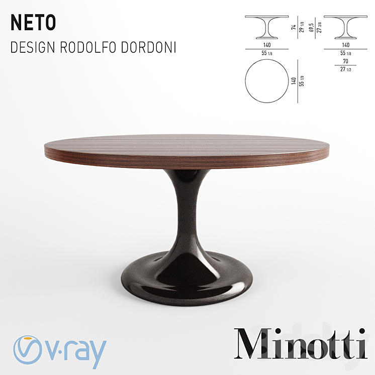 Minotti Table Neto - Table - 3D model