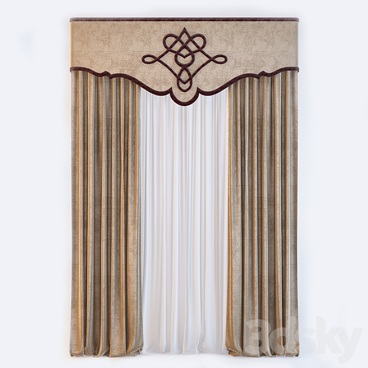 Classic curtain - Curtain - 3D model