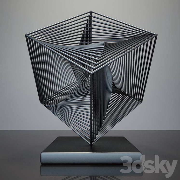 scared geometry sculpture - Sculpture - 3D model