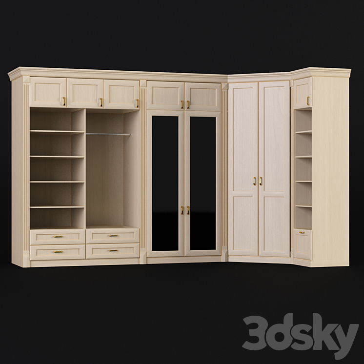Cupboard. Angular. Sameba - Wardrobe & Display cabinets - 3D model