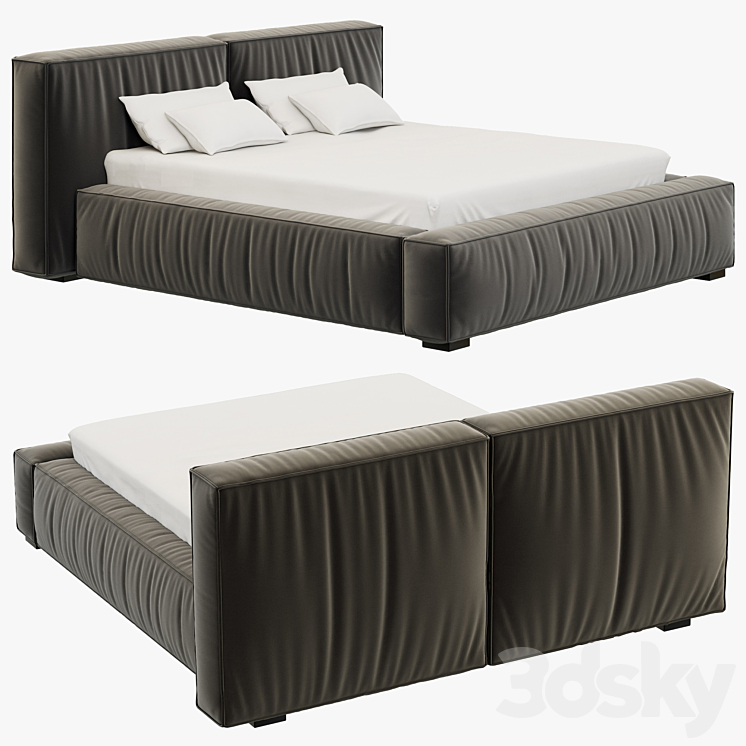 RH Teen Sona Upholstered Platform Bed - Bed - 3D model