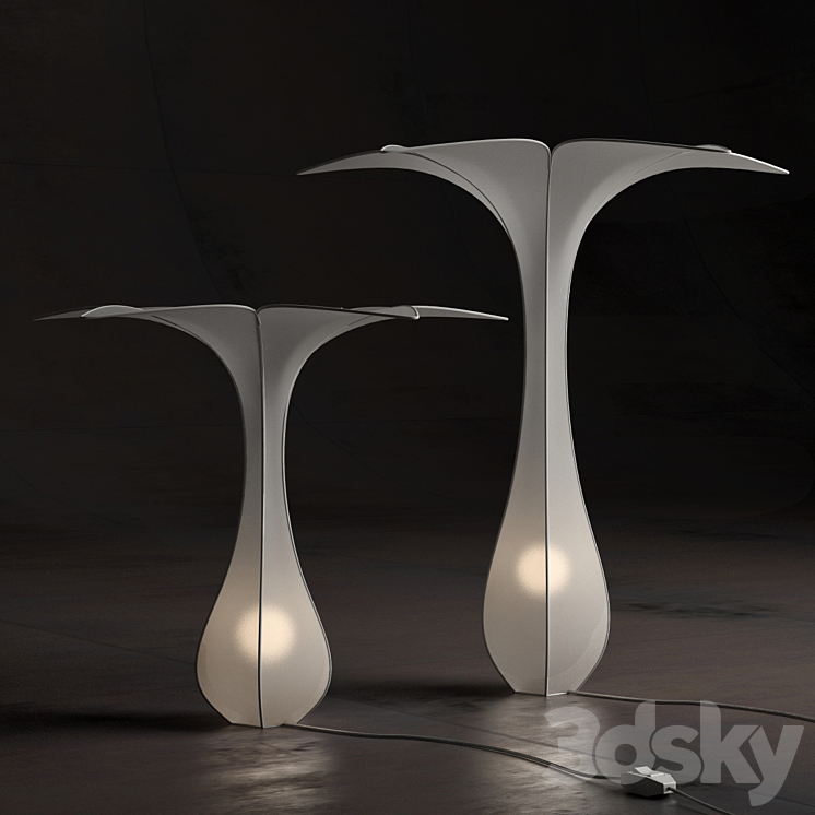 flower lamp - Table lamp - 3D model