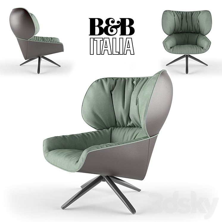 TABANO armchair - B&B Italia - Arm chair - 3D model