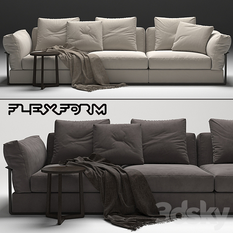 FLEXFORM ZENO LIGHT - Sofa - 3D model