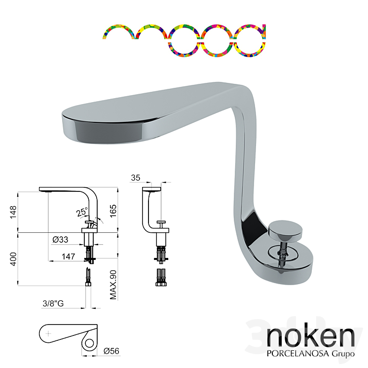 Mixer Noken Mood - Faucet - 3D model