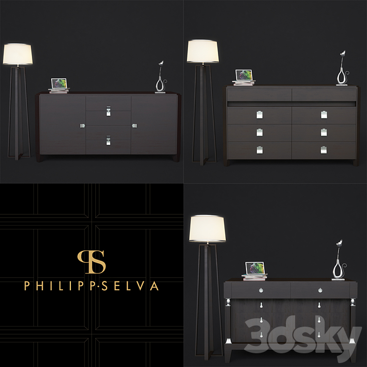 Philipp Selva - Sideboard & Chest of drawer - 3D model