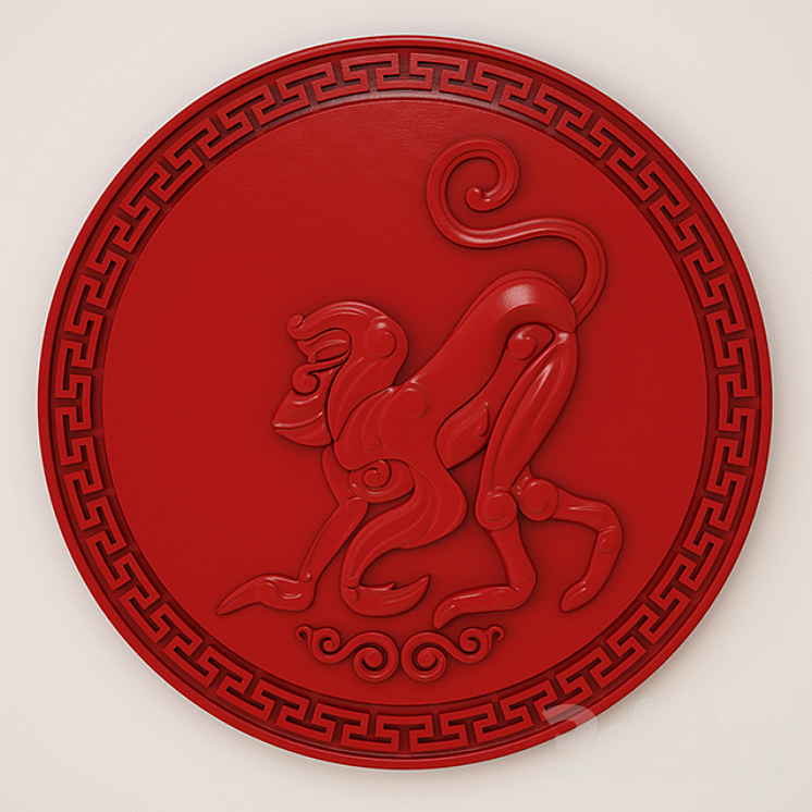 Monkey sculpture - Decorative plaster - 3D model