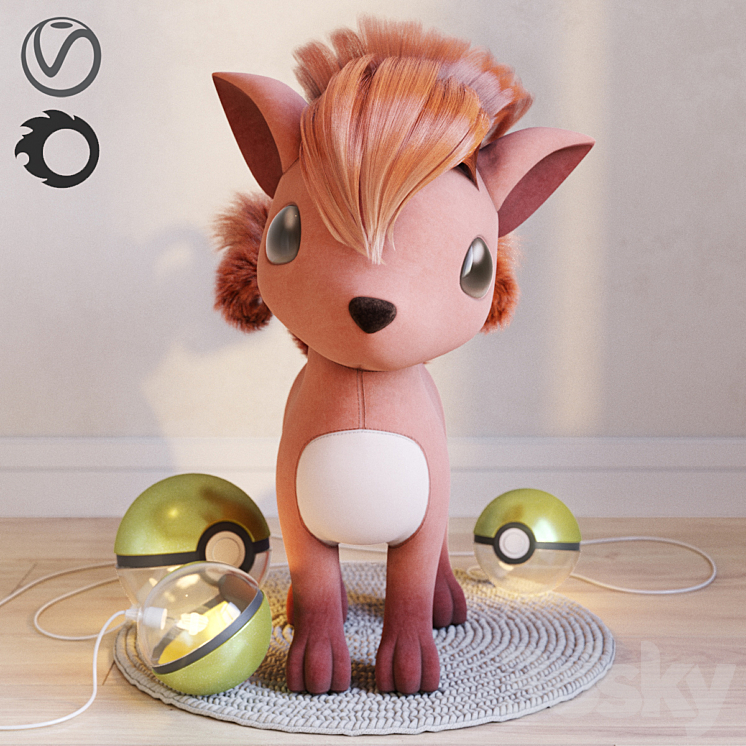 Pokemon Vulpix. - Toy - 3D model